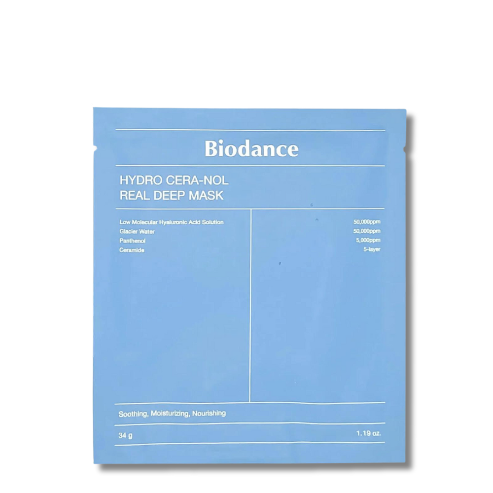 BIODANCE Hydro Cera-Nol Real Deep Mask - kaukė su keramidais – bareskin.lt