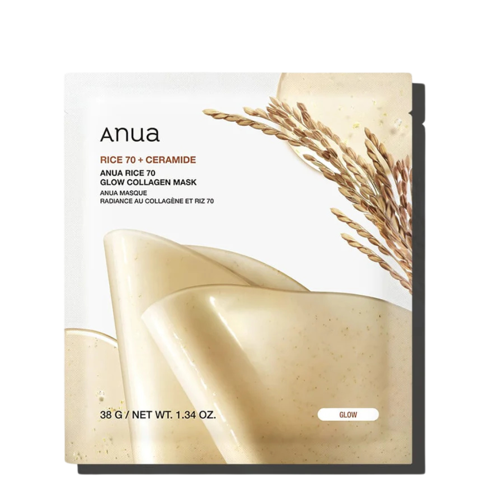 ANUA Rice 70 Glow Collagen Mask- veido kaukė – bareskin.lt